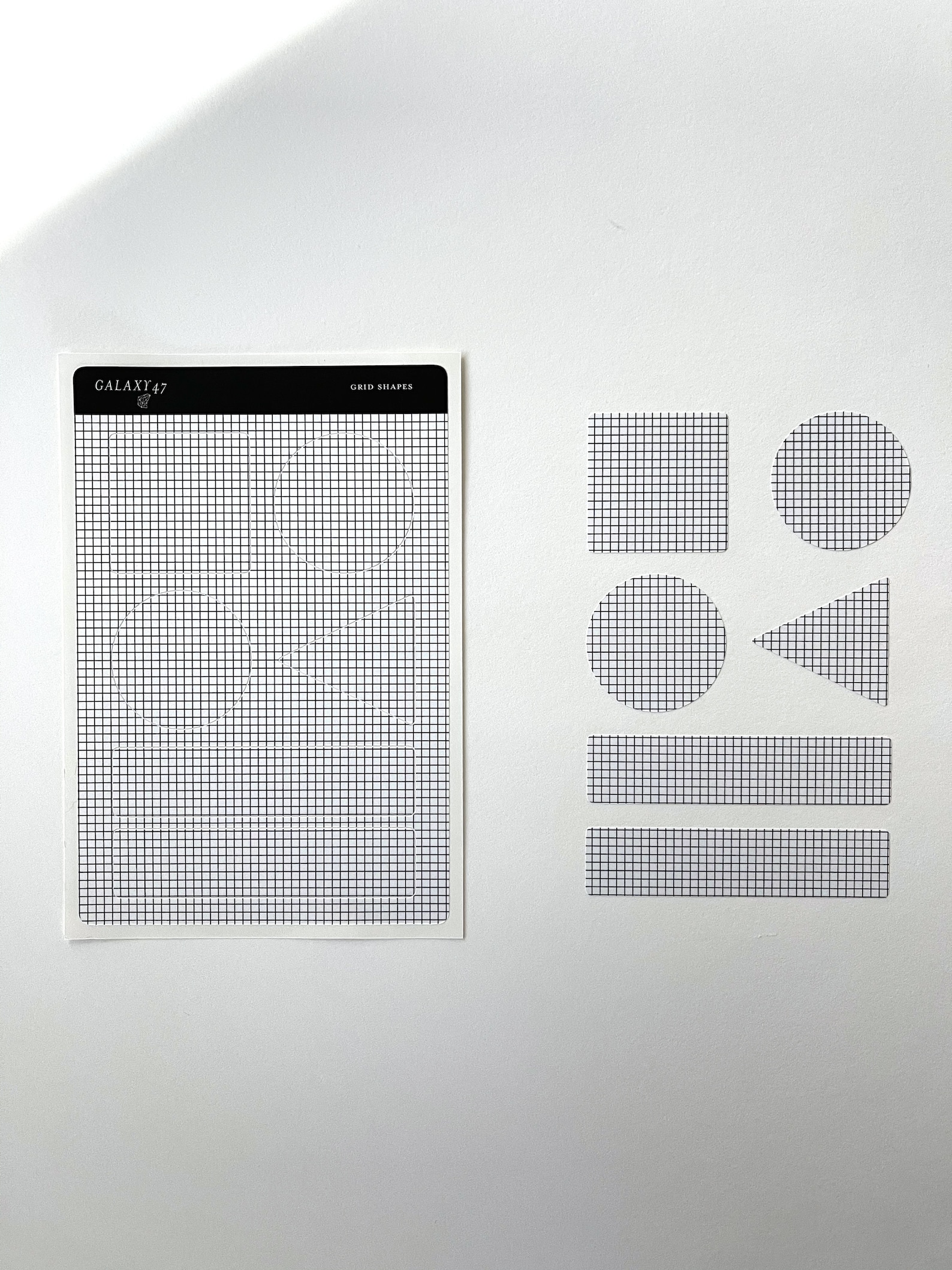 Grid Shapes Sticker Sheet 6 Kiss Cut Stickers on 4x6 Sheet - Etsy