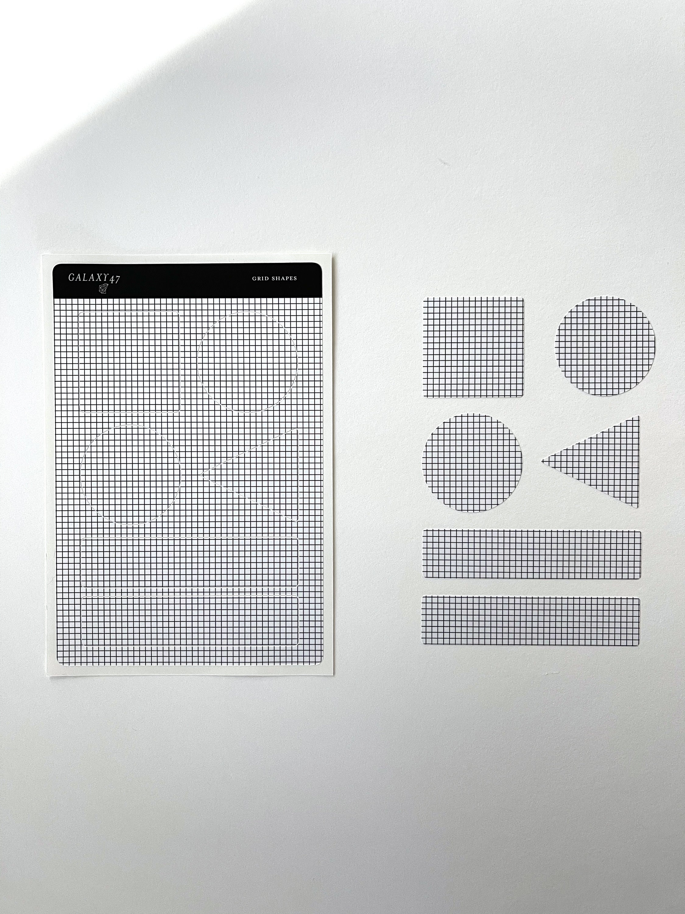 Grid Shapes Sticker Sheet 6 Kiss Cut Stickers on 4x6 Sheet - Etsy