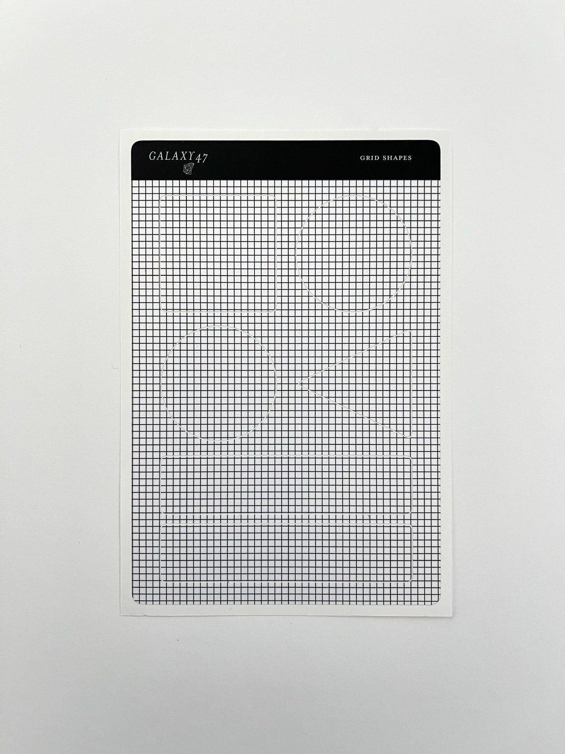 Grid Shapes Sticker Sheet 6 Kiss Cut Stickers on 4x6 Sheet - Etsy
