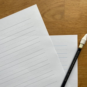 Printable Lined Paper PDF for Elementary Kids Writing Practice Digital ...