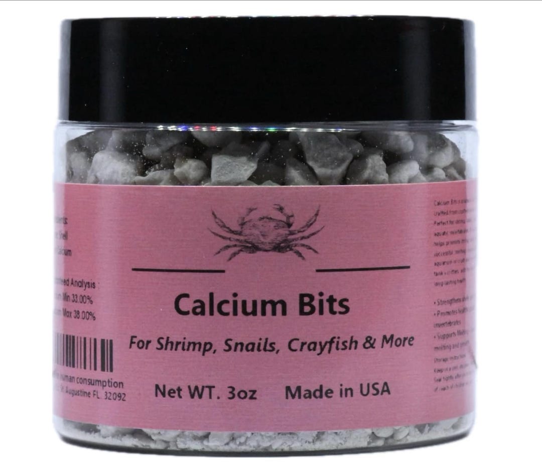 Calcium Supplement for Neocaridina Shrimp, Aquarium Snails, Crustaceans ...