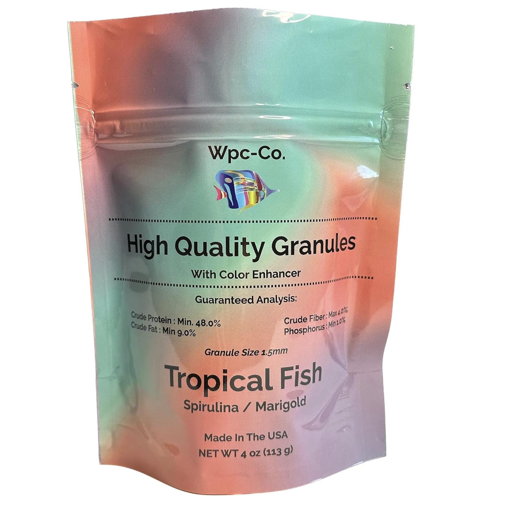Tropical Fish Food for Color Enhancement With Spirulina and Marigold ...
