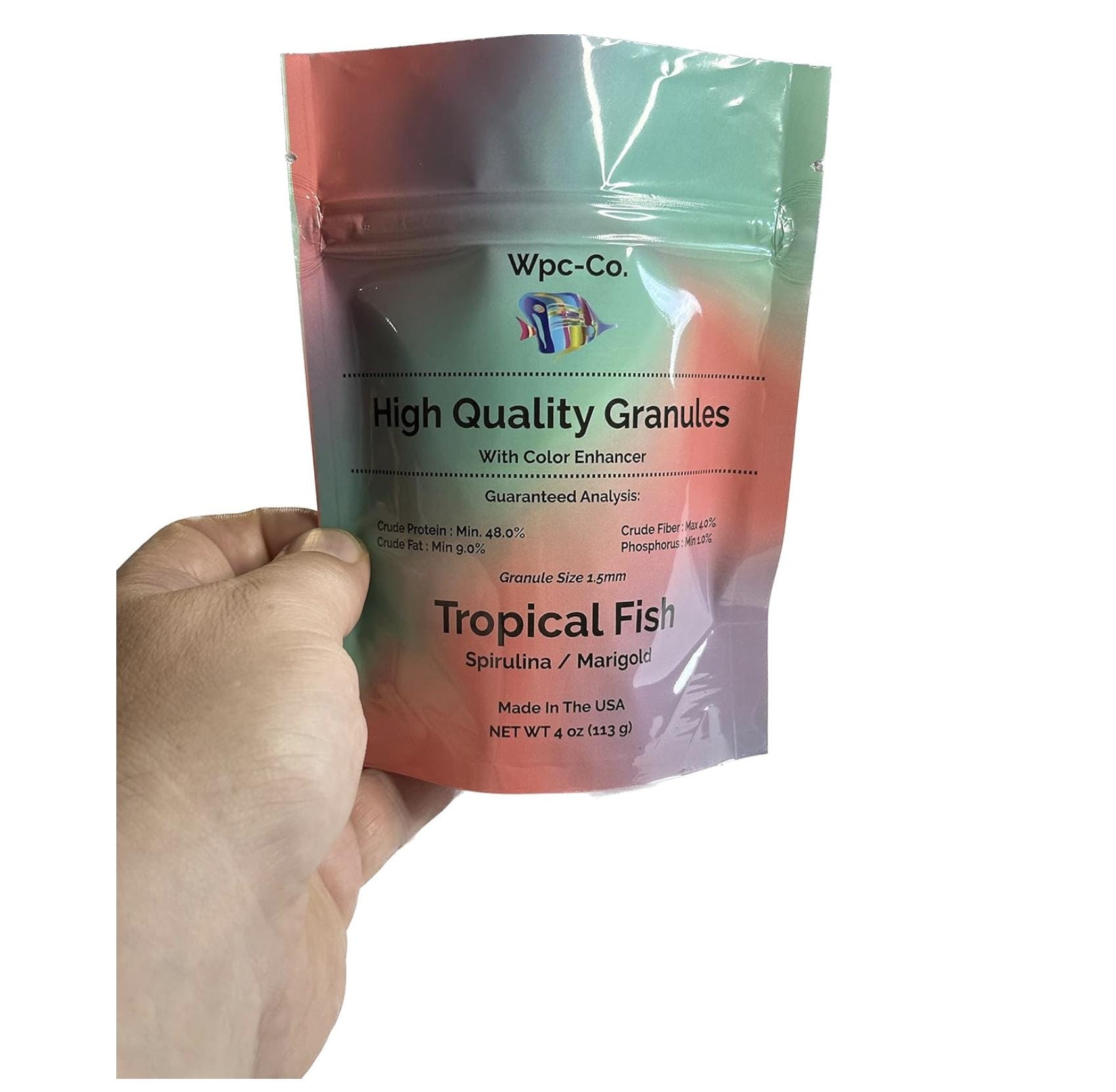 Tropical Fish Food for Color Enhancement With Spirulina and Marigold ...