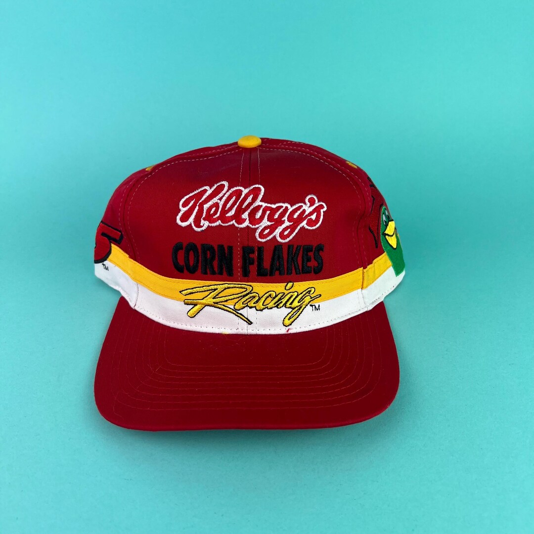 NEW Vintage Kelloggs Corn Flakes Racing Team Snapback Hat Cap Nascar ...