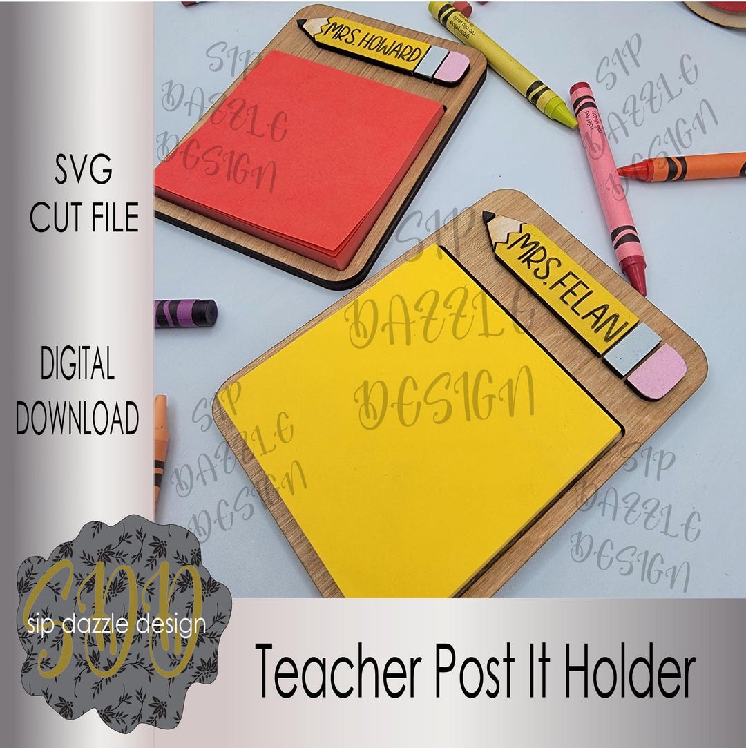 Teacher Notepad Laser Cut SVG File Bundle - Teacher Gift SVG - Digital ...