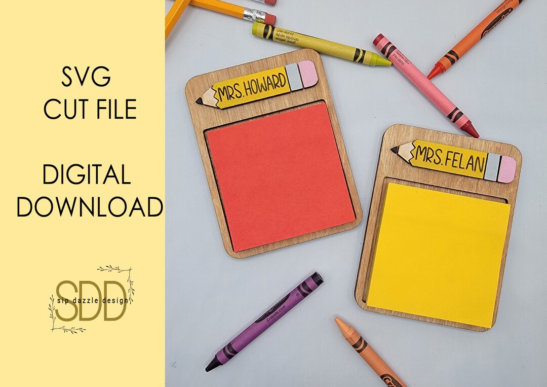 Teacher Notepad Laser Cut SVG File Bundle Teacher Gift SVG Digital ...