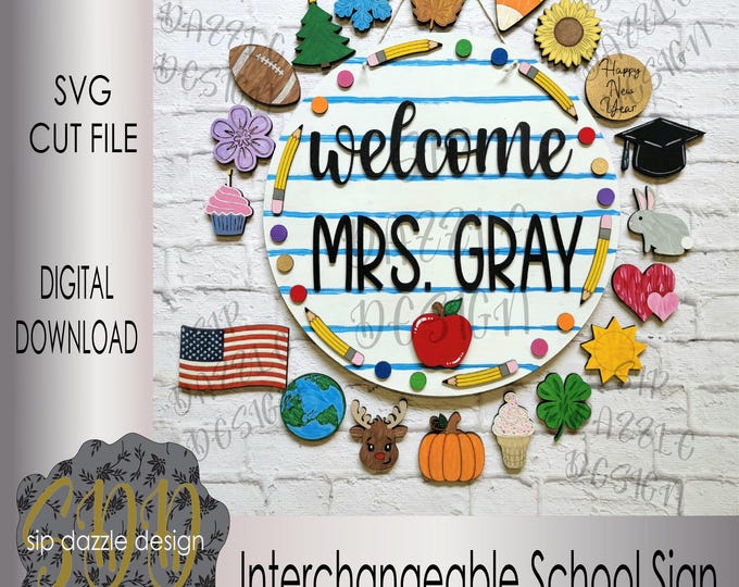 Classroom Door Decor | Interchangeable Sign | Classroom Welcome ...