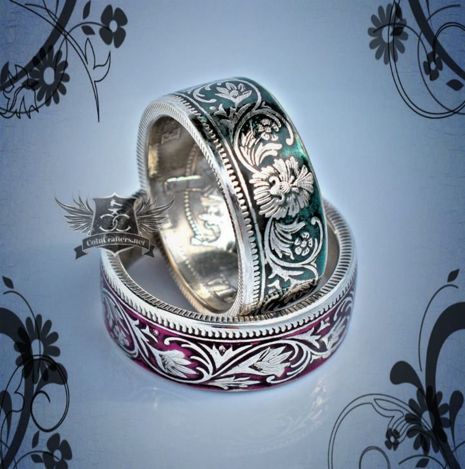 1800's India One Rupee Coin Ring - Polished Silver Jewelry - Etsy