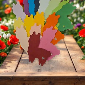 Whimsical Llama Paper Cut-outs Set of 36 - Etsy