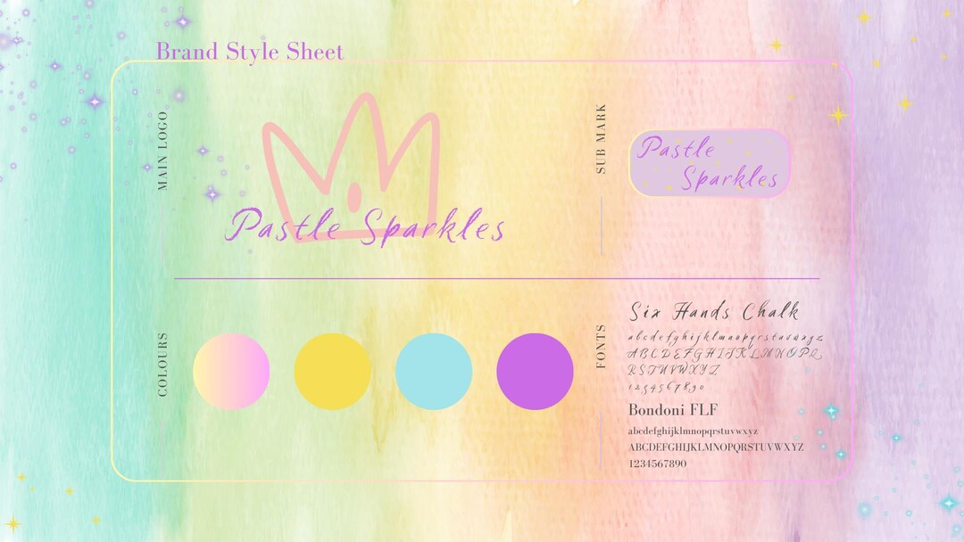 Pastel Sparkles Streamer Pack – Fully Editable Canva Templates for ...