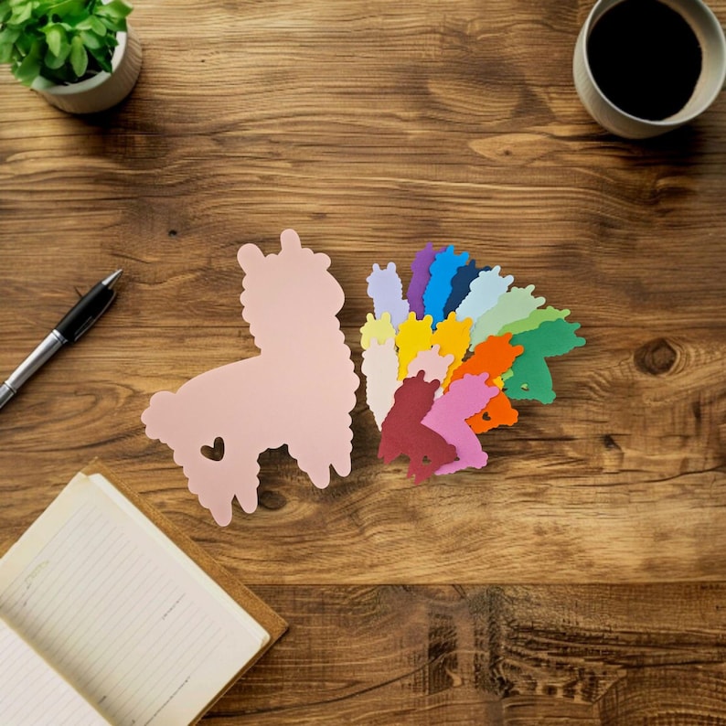 Whimsical Llama Paper Cut-outs Set of 36 - Etsy