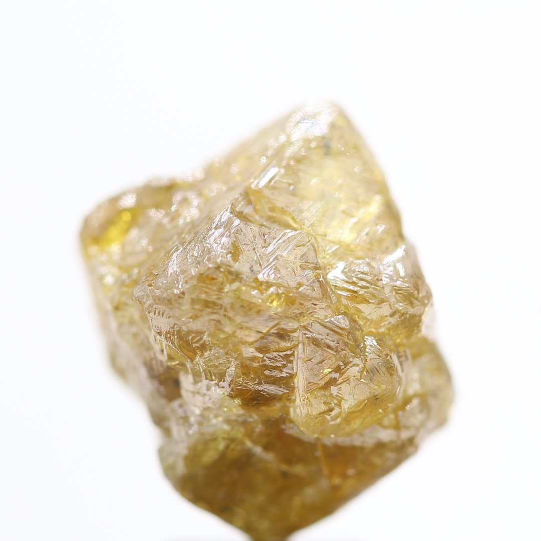 7.55 Carat Rough Diamond Yellow Crystal Uncut Rough Diamond Natural ...