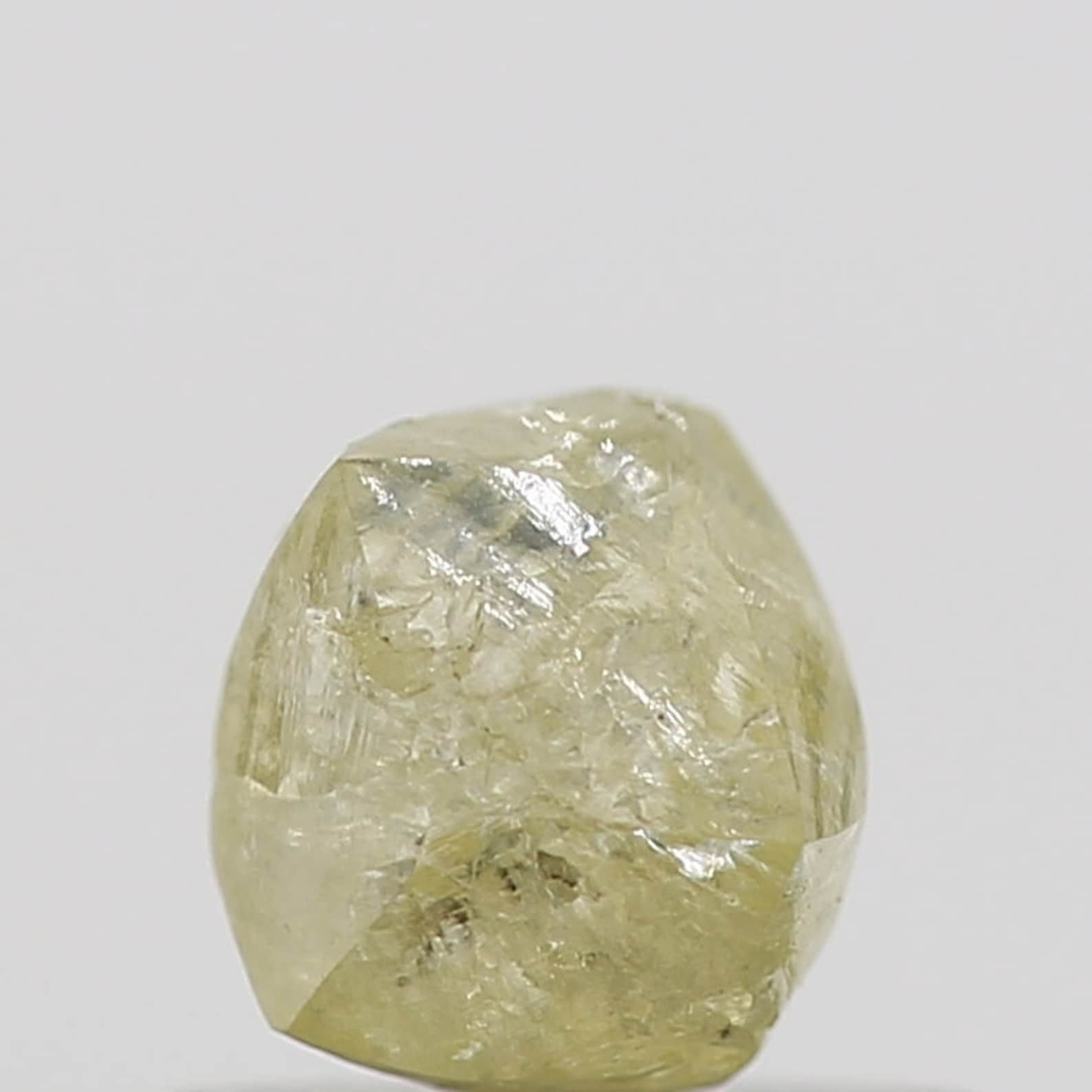 0.59 Carat Natural Diamond Fancy Yellow Crystal Rough Uncut | Etsy