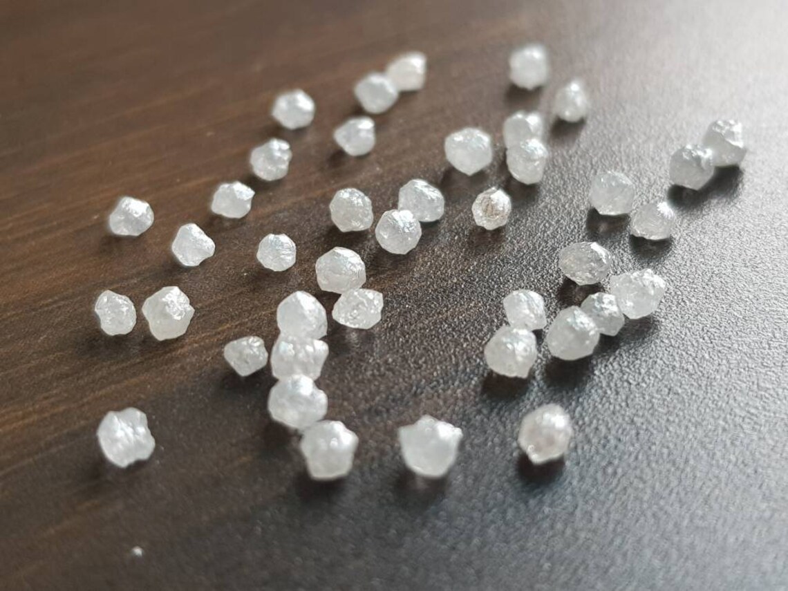 3.05 Carat Natural white Round Rough Diamond Natural Loose | Etsy