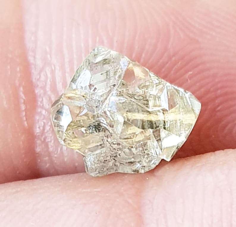 Raw diamond 3.80 Carat Natural Yellow Rough Crystal Uncut | Etsy