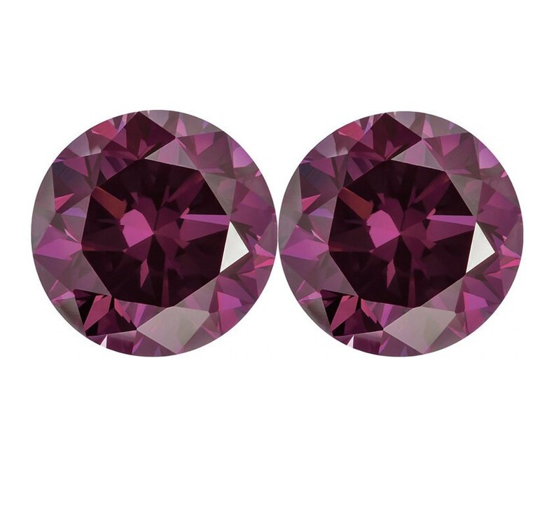 Pink Diamond Fancy Pink Round Brilliant Cut Diamond Pair Fancy Rose ...