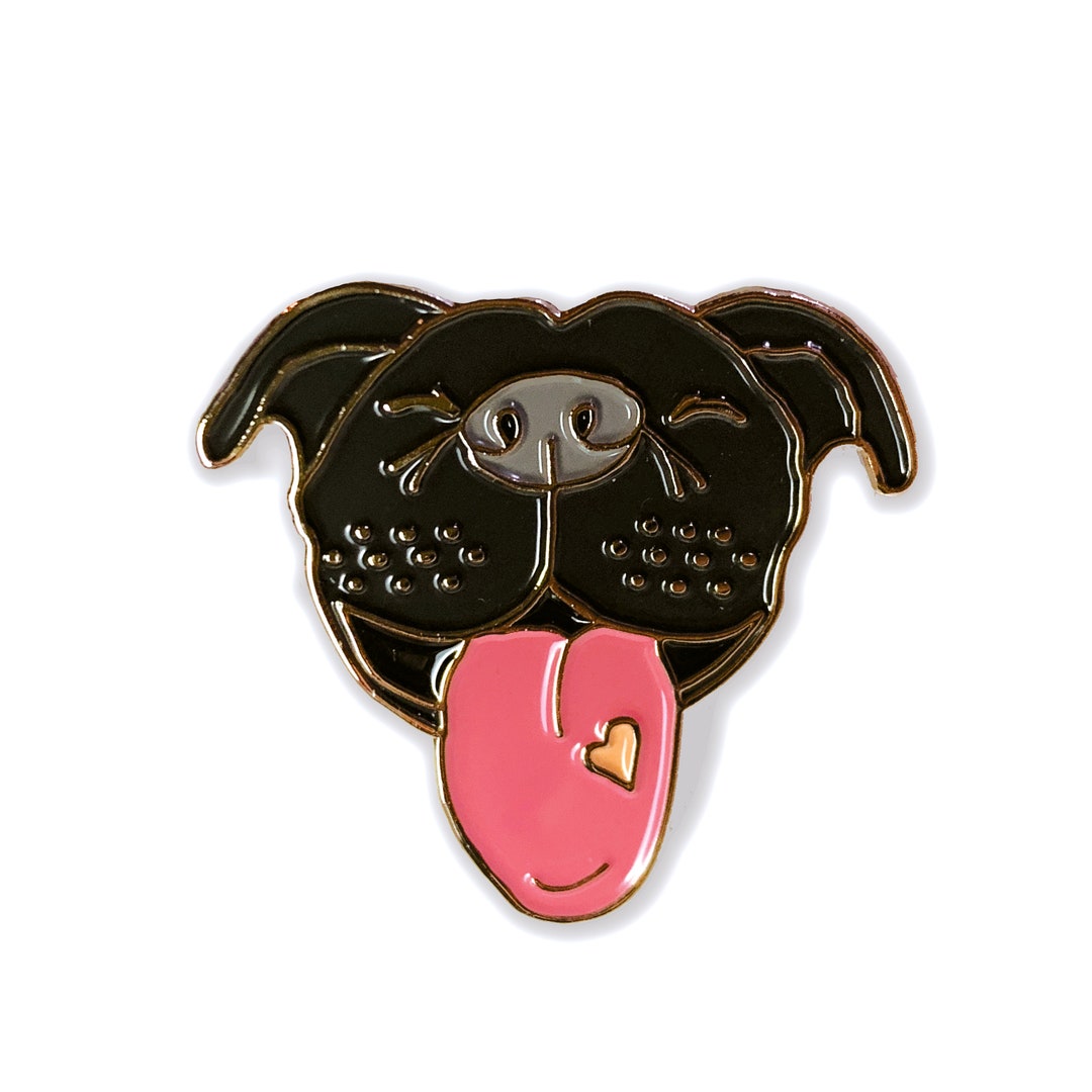 Black Pitbull Pin - Etsy