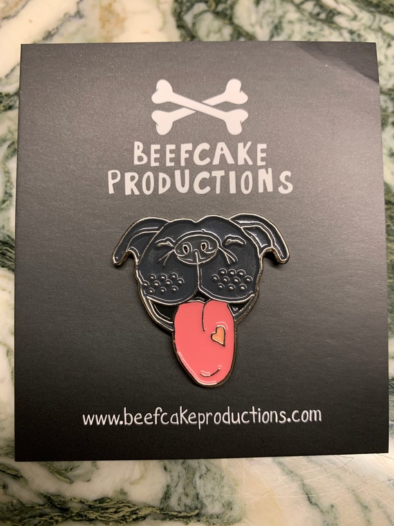 BLACK PITBULL PIN | Etsy