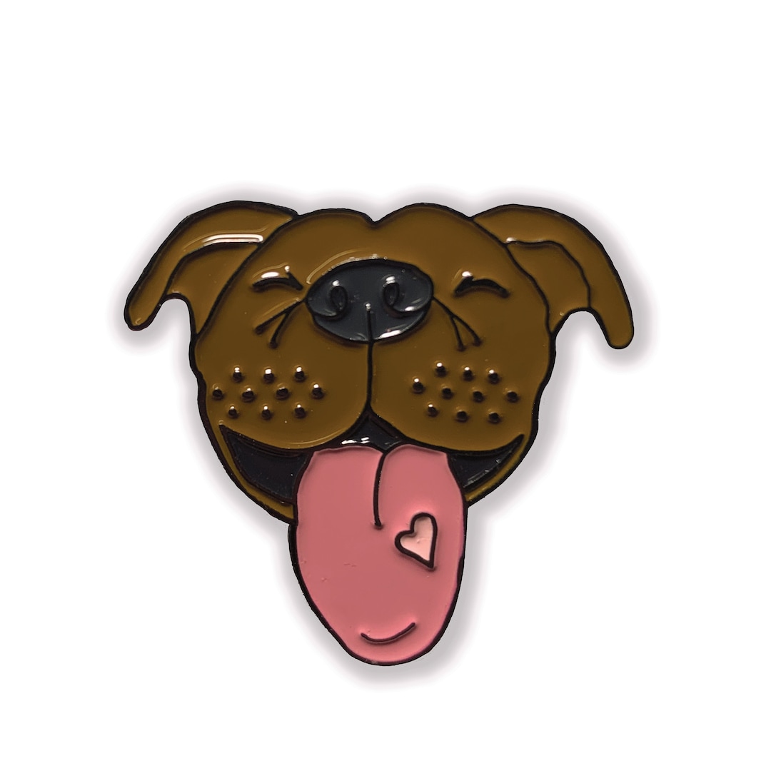 Brown Pitbull Pin - Etsy