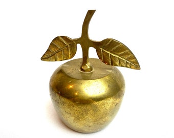 Vintage Brass Apple Bell - Etsy