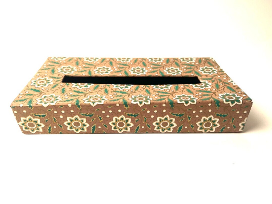 Indian Floral Design Tissue Box Cover - Etsy