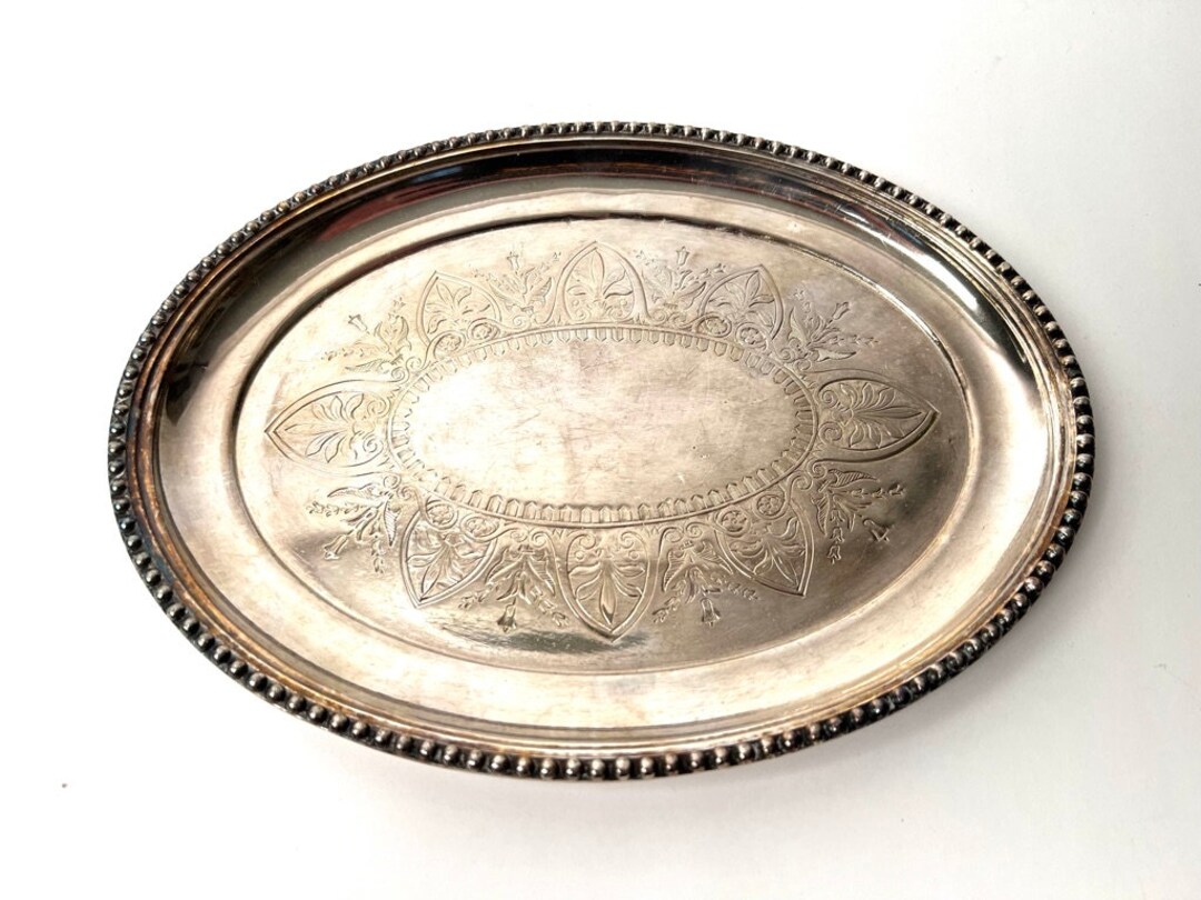 Vintage Silver Plated Tray by Manhattan Plate Company, N.Y. No. 11500 ...