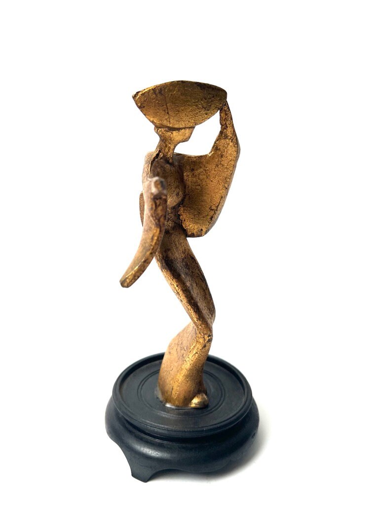 Midcentury Cast Metal Geisha With Wood Base - Etsy