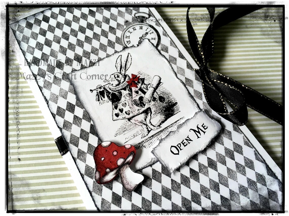 Alice in Wonderland Inspired Handmade Card Any Occasion Can Be ...