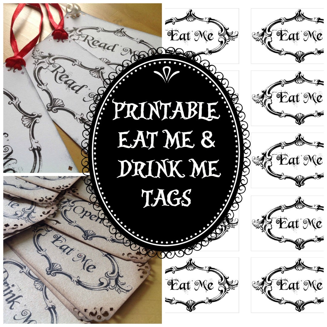 PRINTABLE Eat Me & Drink Me Tags Digital Files Download - Etsy