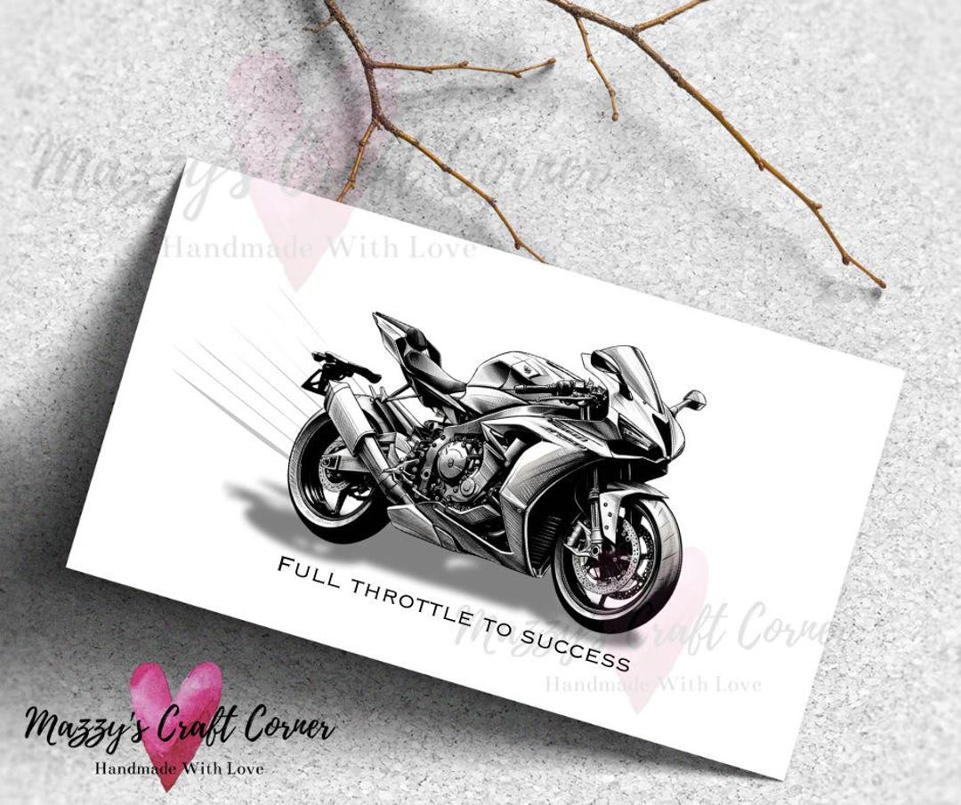 Motorbike Good Luck Card | Speed Bike | Biker Greeting Card | Motorbike ...