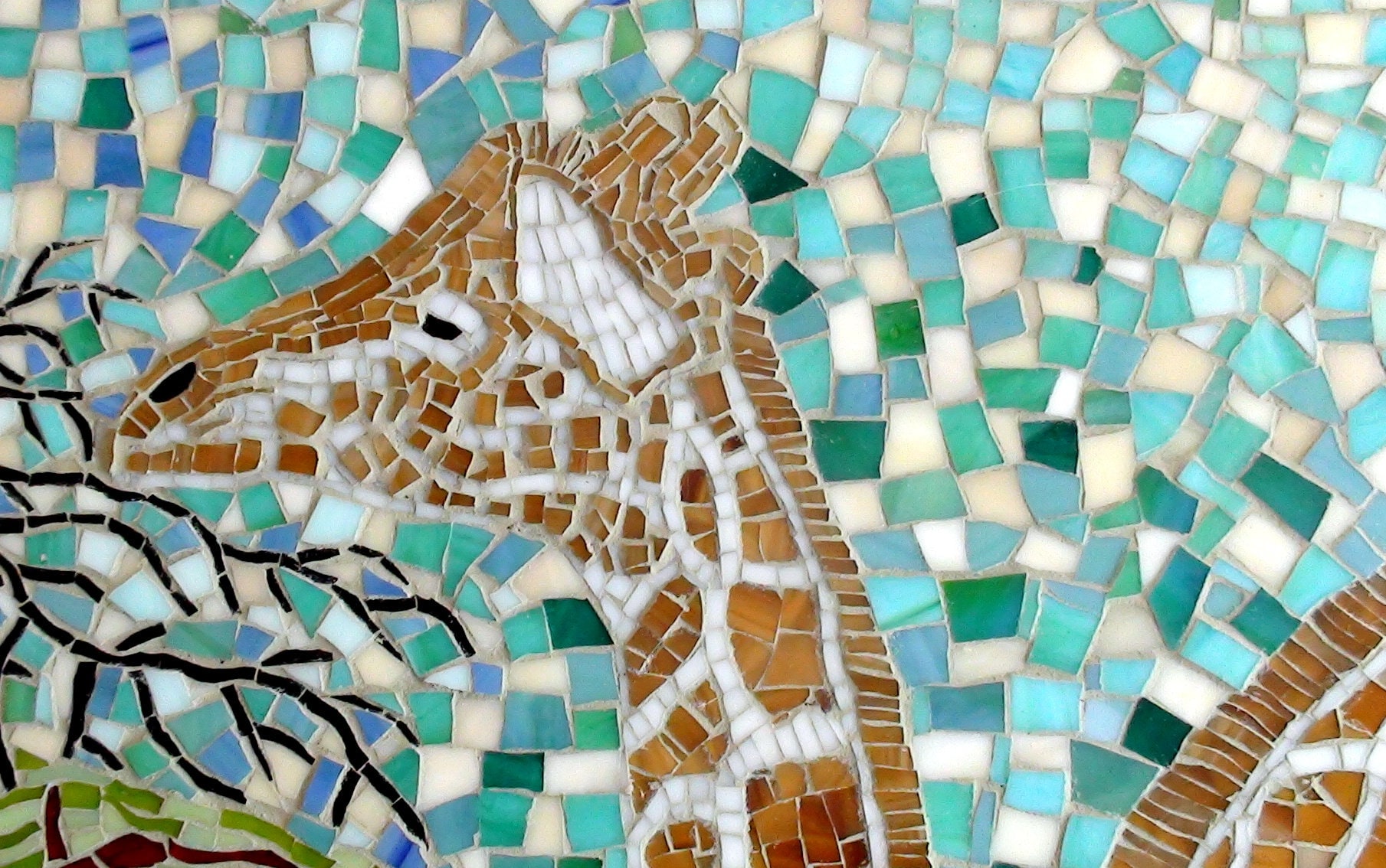Giraffes - Mosaic for Wall - Mosaic - Animal - Homemade - Glass Art - Etsy