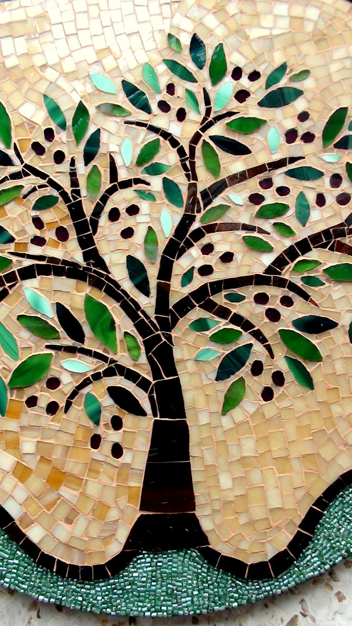 Olive Tree Mosaic Olive Tree Wall Decoration - Etsy