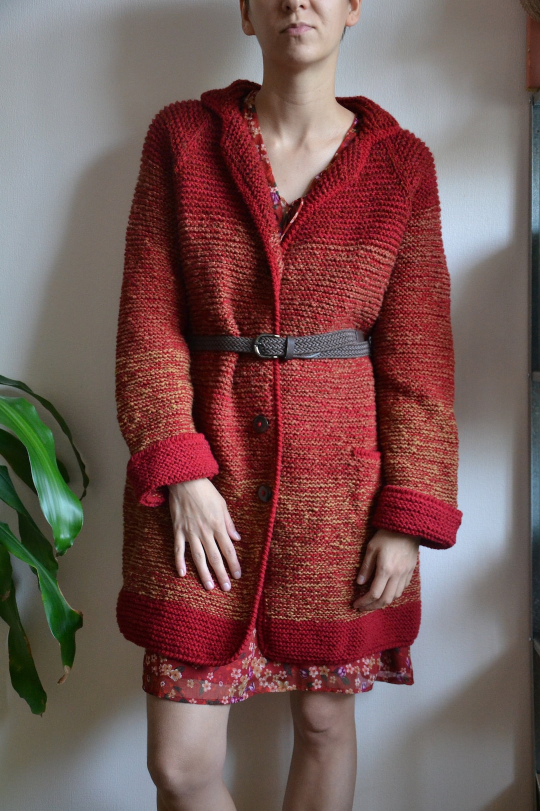 Rebeca extragrande de punto para mujer/rebeca de punto de - Etsy España