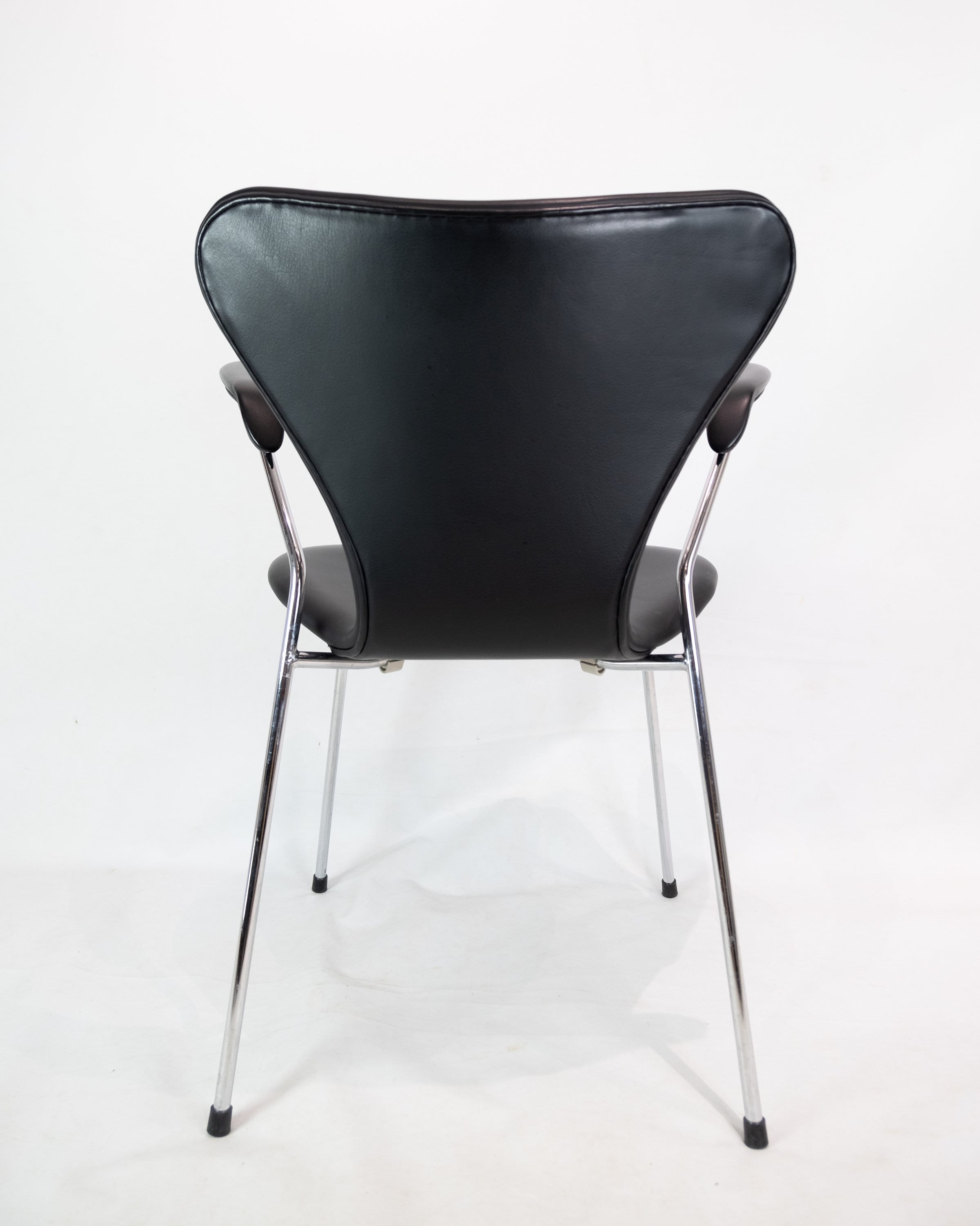 Seven Chair With Armrests Model 3207 of Black Leather by Arne - Etsy