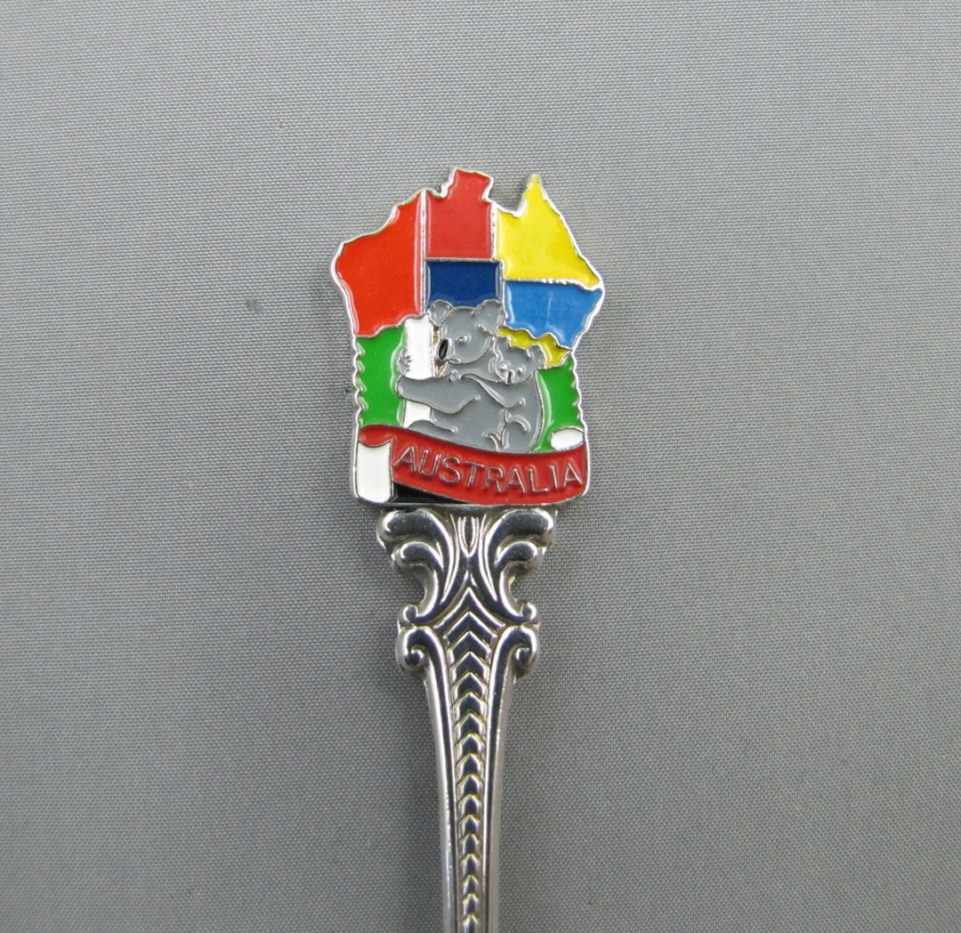 Koala & Baby on MAP of AUSTRALIA Vintage Collectible Souvenir Spoon - Etsy