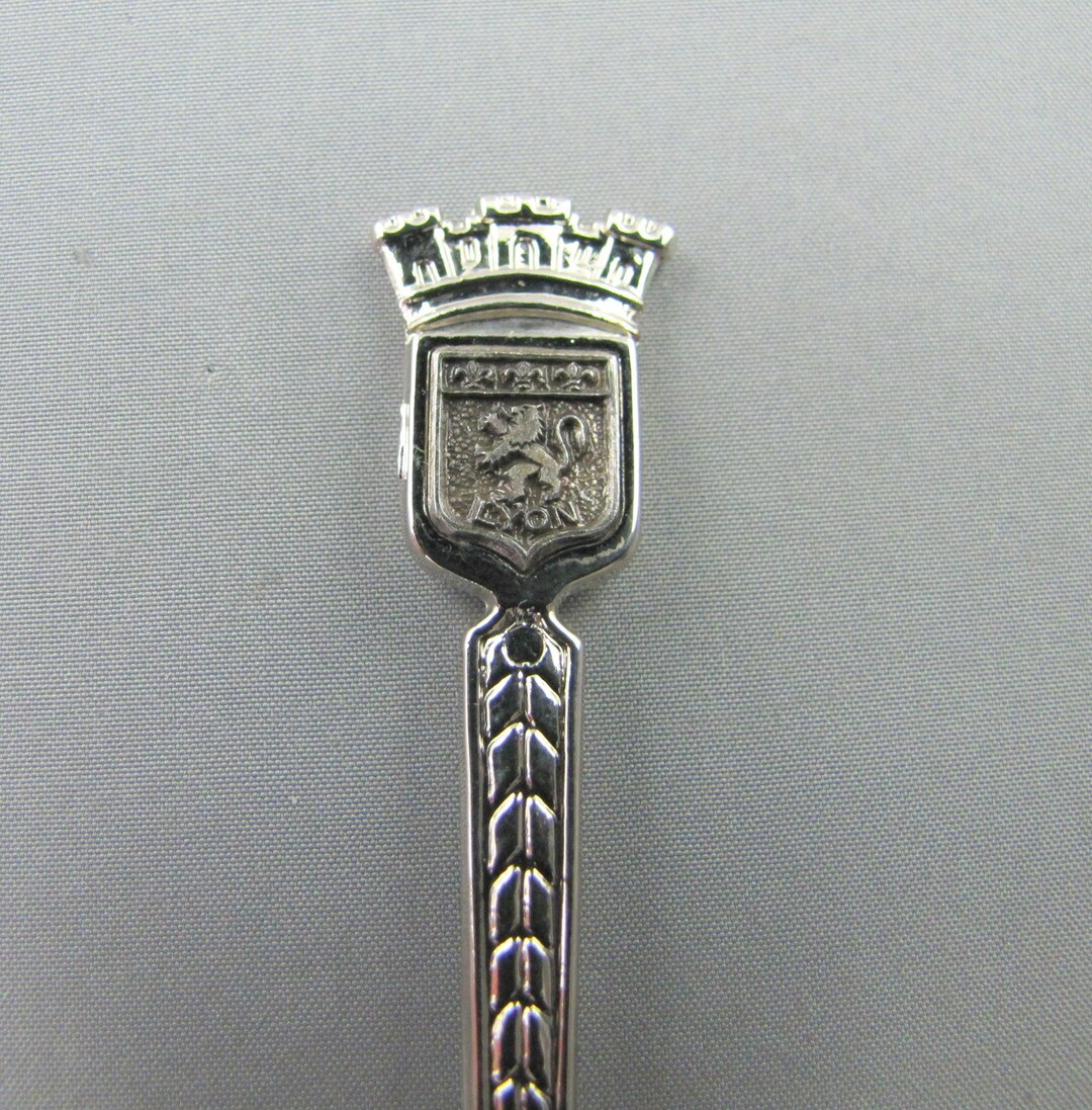 LYON France Coat of Arms Top VINTAGE Collectible SOUVENIR Spoon - Etsy