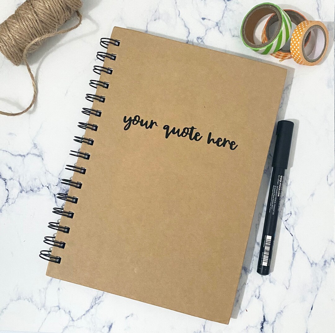 Custom Quote Journal Customised Notebook Journal With Quote - Etsy