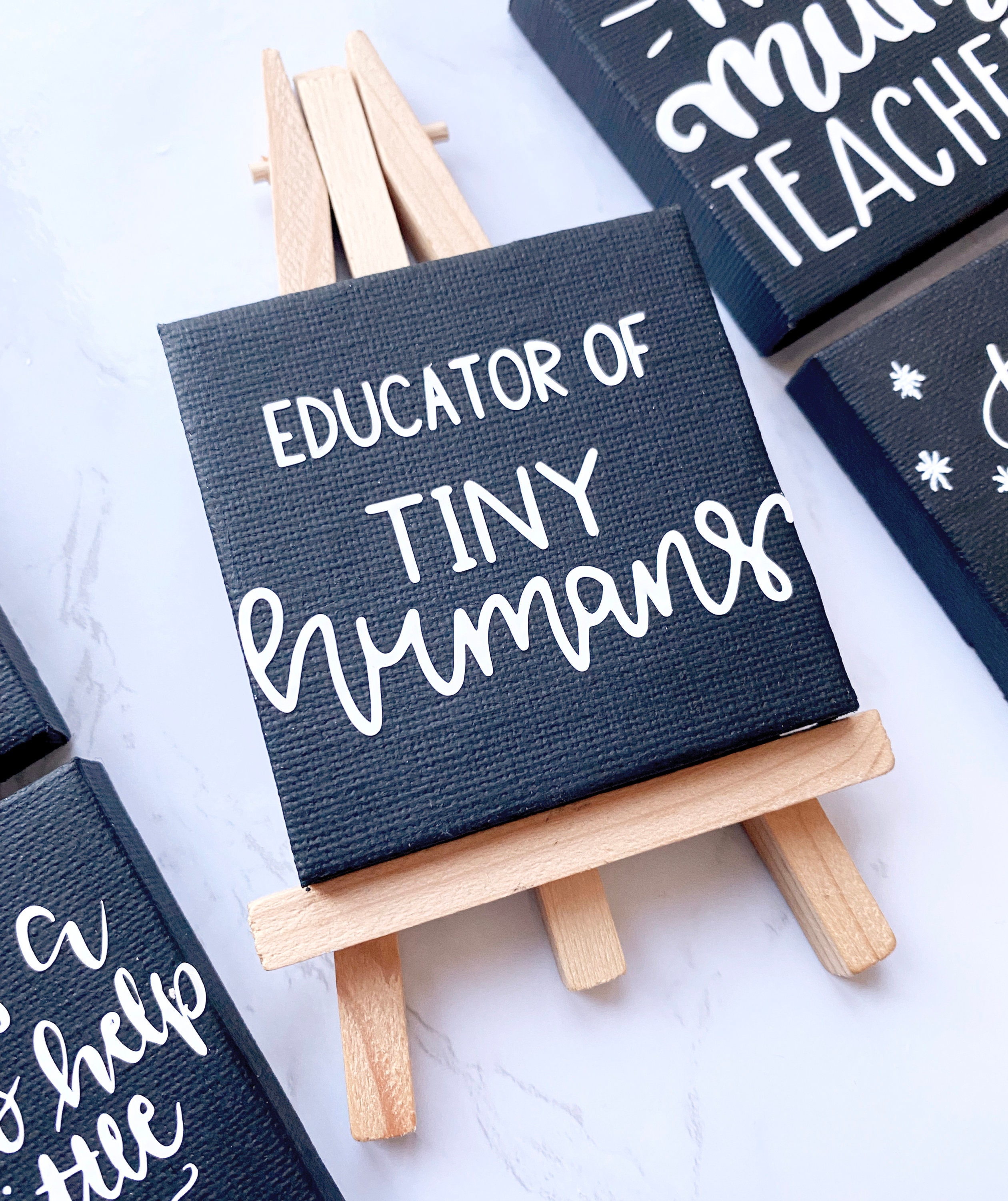 Teachers Desk Sign, Teacher Desk Decor, Desk Canvas Decoration, Teacher ...