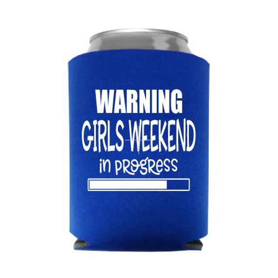 Warning Girls Weekend in Progress Can Cooler Stocking - Etsy