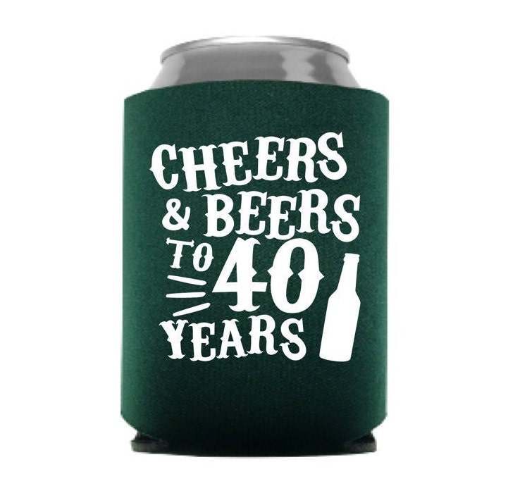 Cheers & Beers to 40 Years 40th Birthday Milestone Can - Etsy