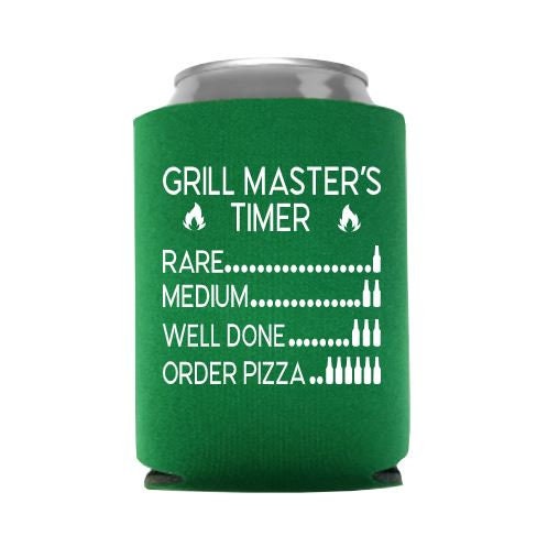 Grill Master's Timer Can Cooler, BBQ Timer, Father's Day, Dad Gift ...