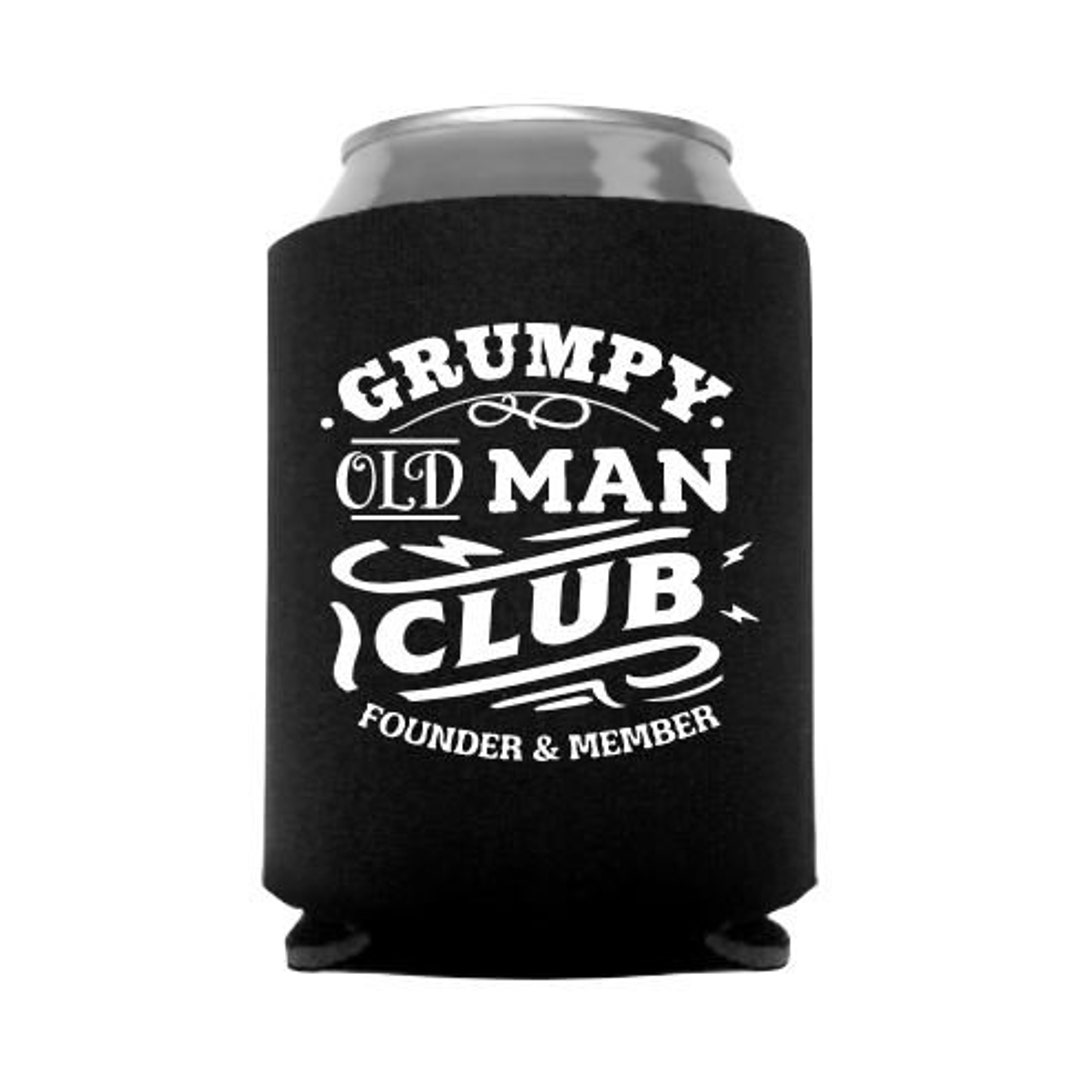 Grumpy Old Man Club Founder & Member Funny Can Cooler - Stocking ...