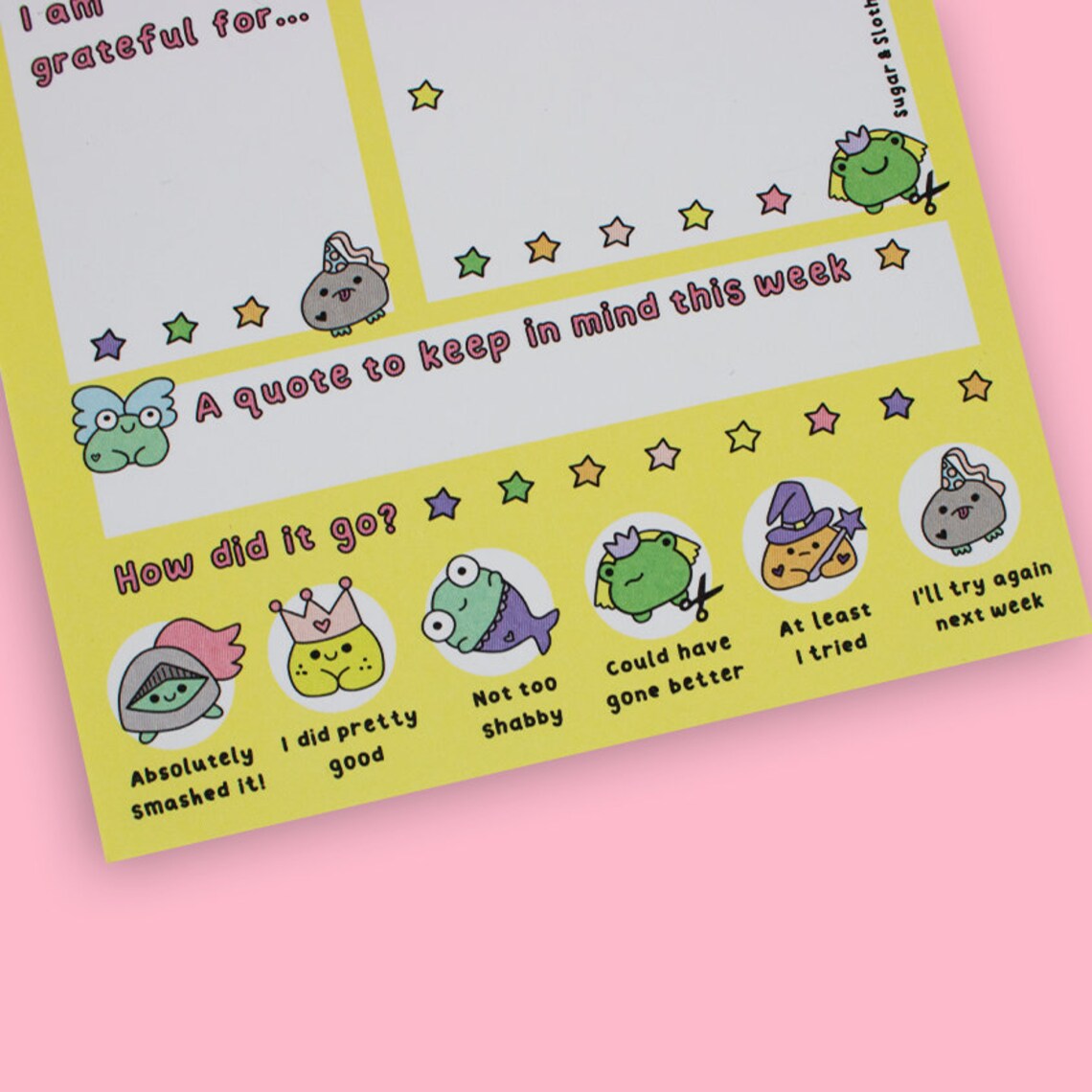 Vision Board for My Week Fairy Tale Frog A6 Notepad Self Care - Etsy