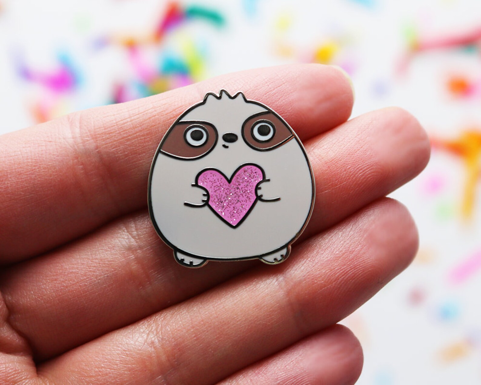 Sloth enamel pin sloth self love gift self love pin self | Etsy