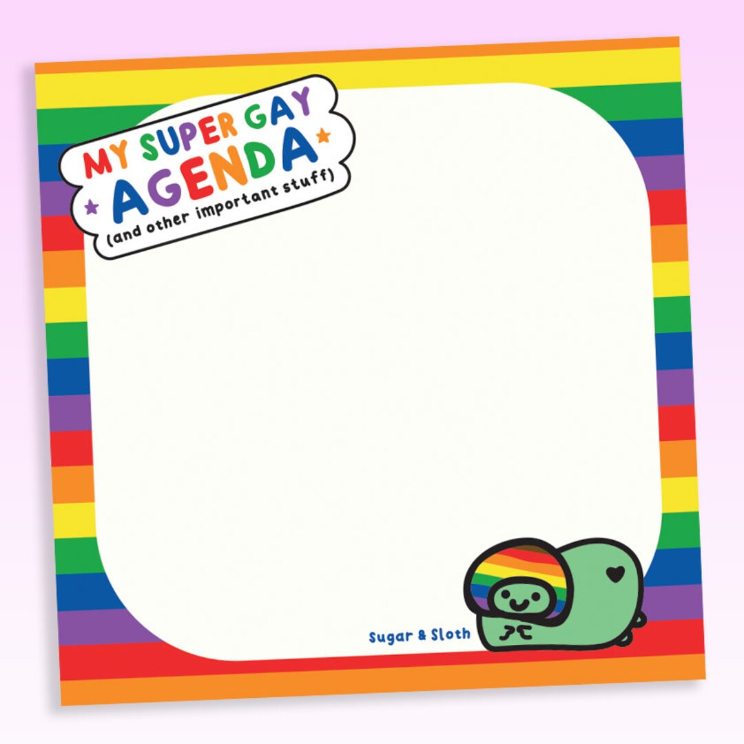 Rainbow Pride Sticky Notes, Rainbow Pride, Pride Stationery, LGBTQIA ...