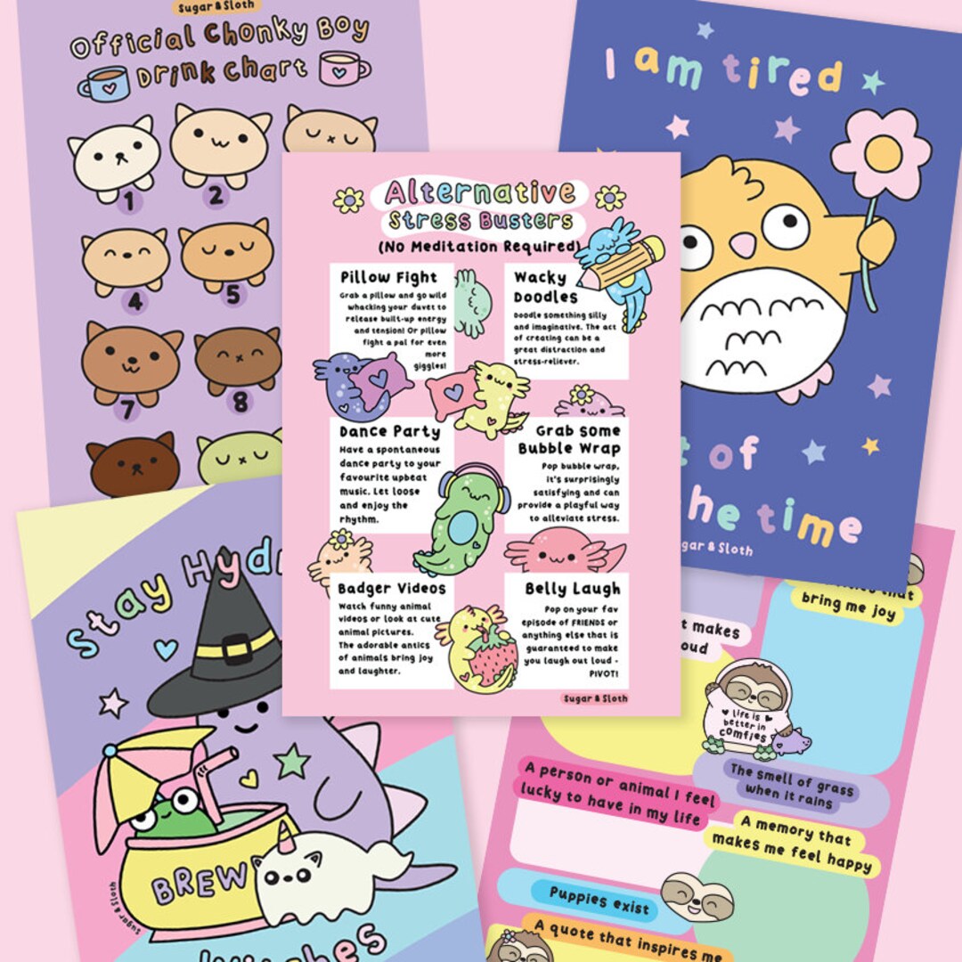 Self-care Postcards Set of Five, Affirmation Set, Affirmation Postcard ...