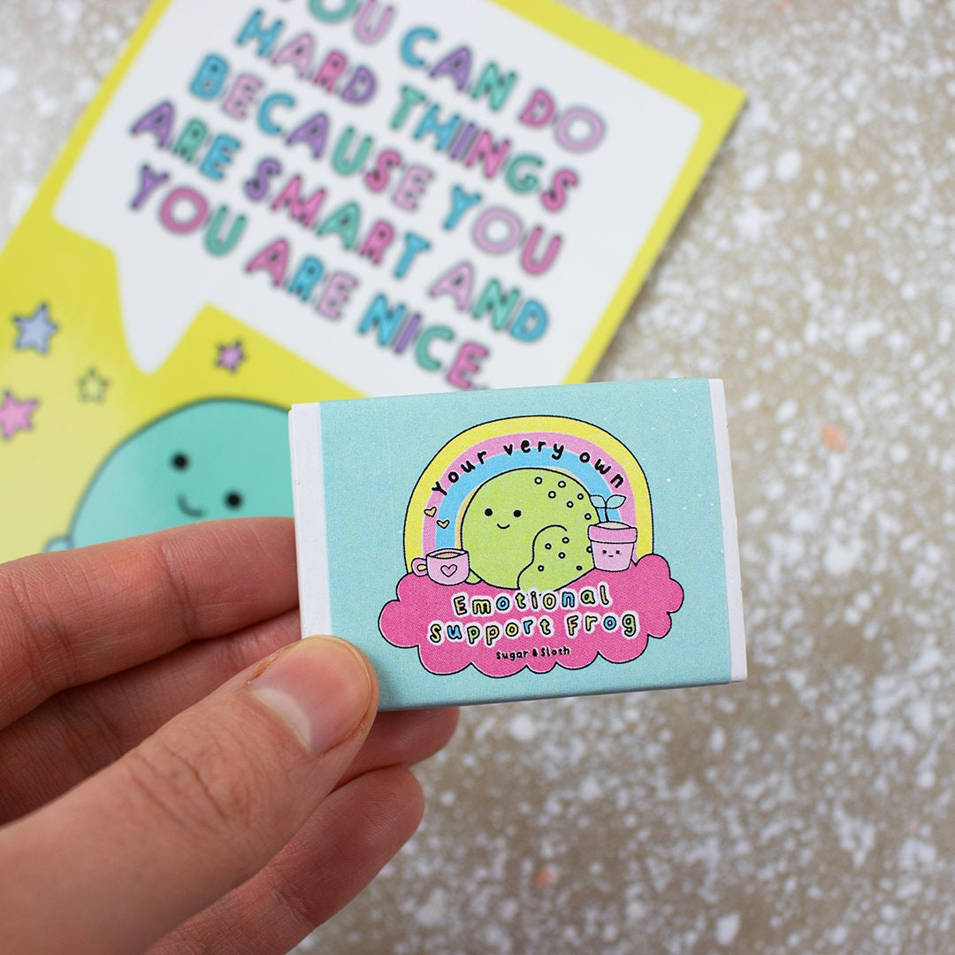 Cute Frog Gift Emotional Support Frog Mental Health Gift - Etsy UK