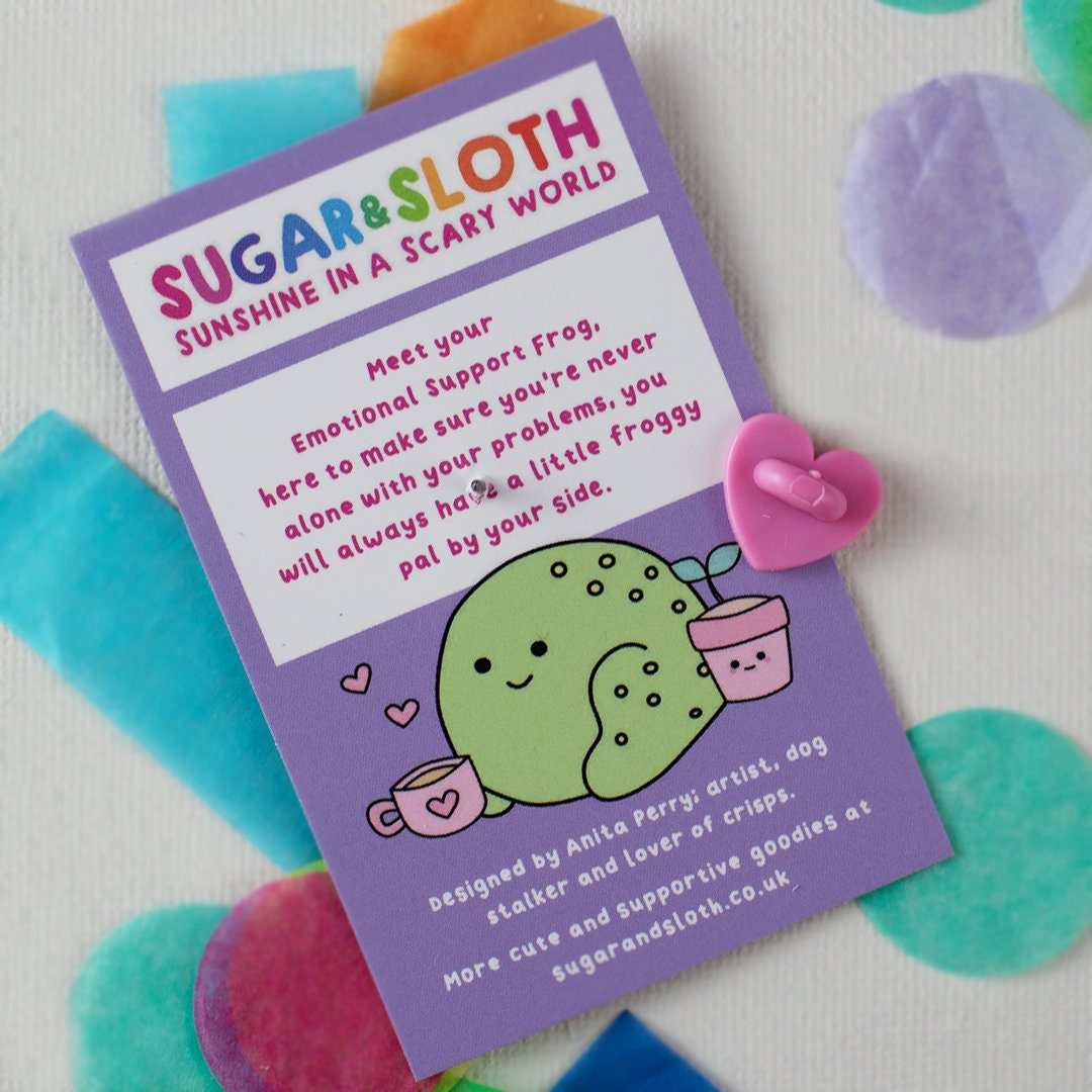 Frog Enamel Pin Emotional Support Frog Cute Frog Pin Enamel - Etsy