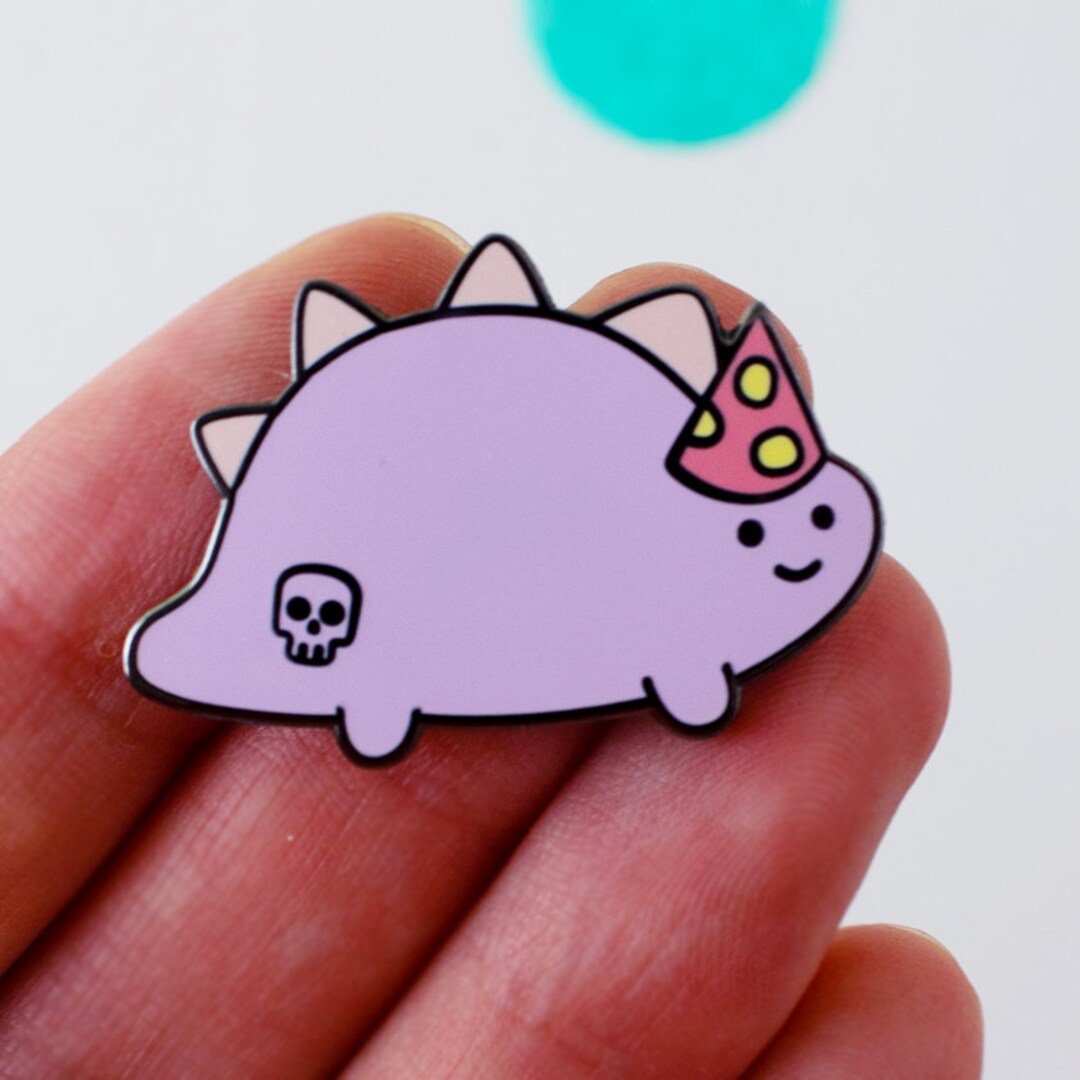 Dinosaur Hard Enamel Pin, Arnold the Dinosaur Pin Badge, Hard Enamel ...