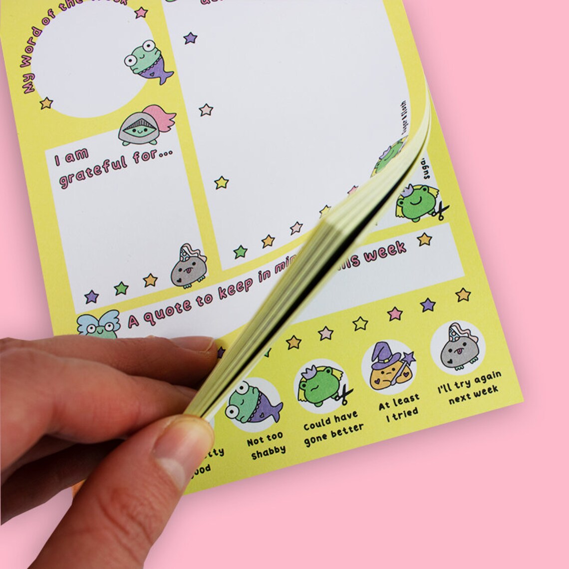 Vision Board for My Week Fairy Tale Frog A6 Notepad Self Care - Etsy